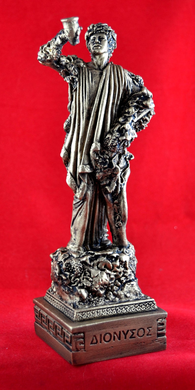 Dionysus Dionysos Gold Patina Greek Statue Ecstasy Wine God - Etsy UK