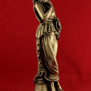 Persephone Goddess Queen of the Underworld Greek Gold Patina Statue 6,3 ...