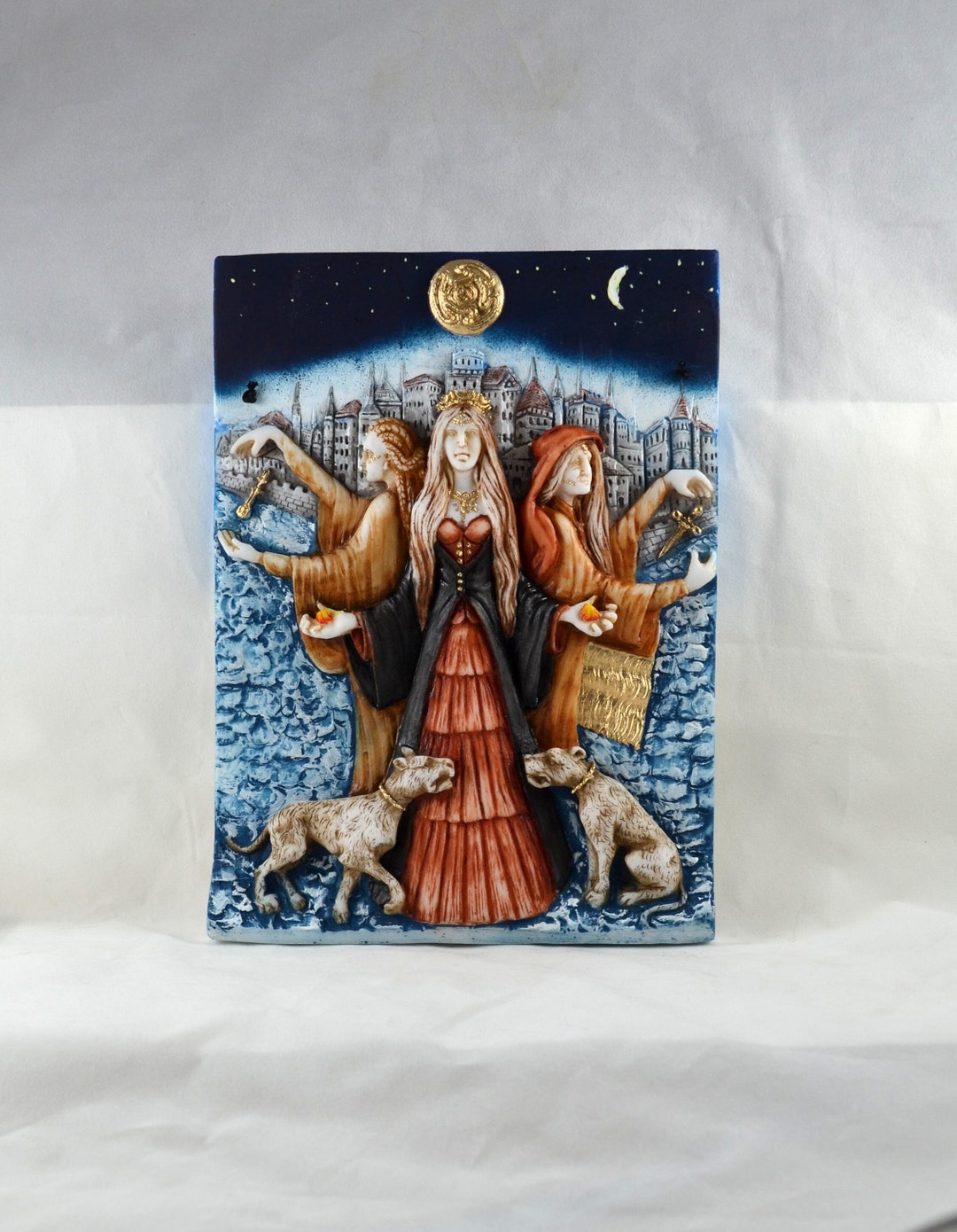 Hecate Magic Witch Goddess Hekate Relief Dark Statue 23 Cm 9 Inches - Etsy