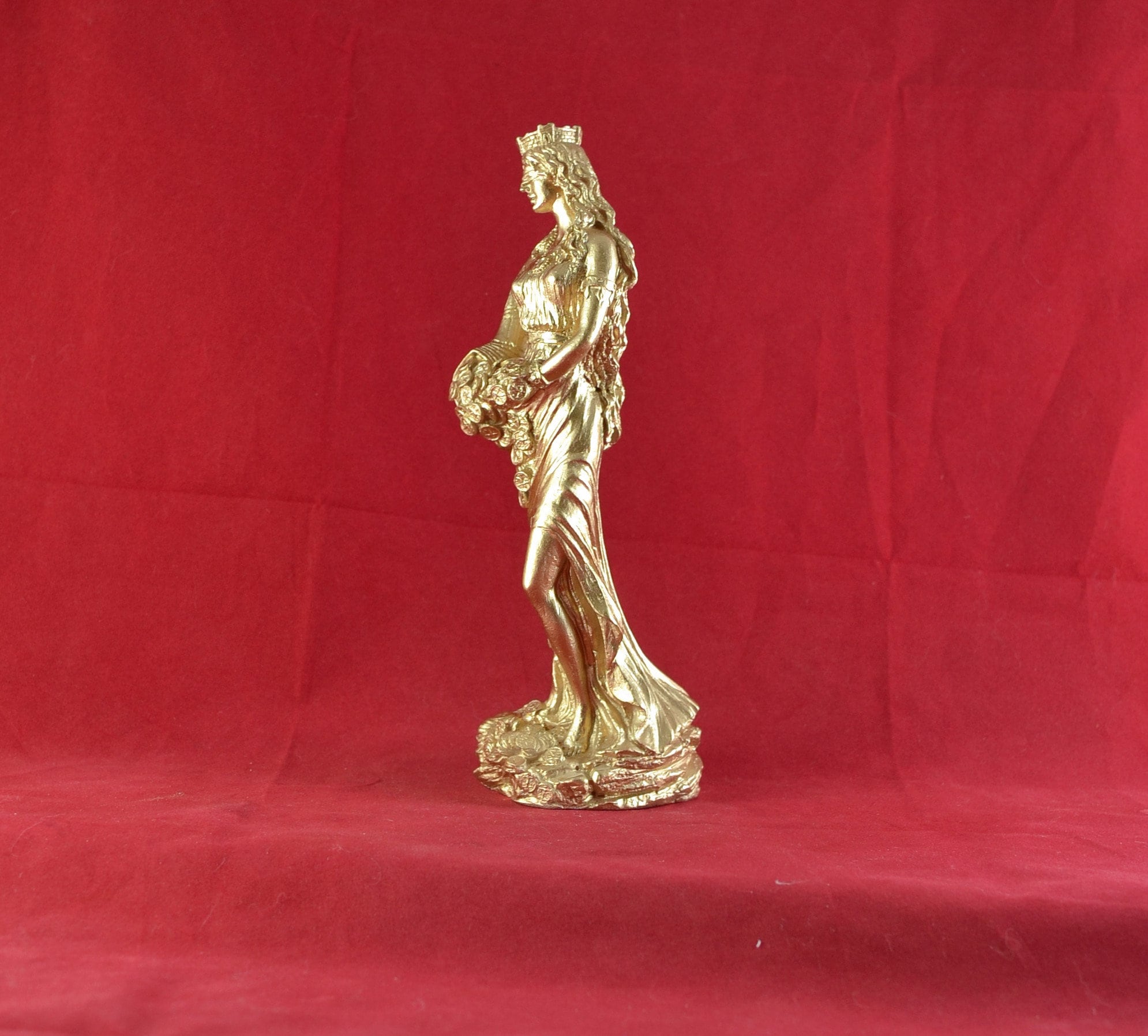 Fortuna Tyche Greek Goddess of Luck, Fate, and Fortune Gold 19,5 Cm 7.5 ...