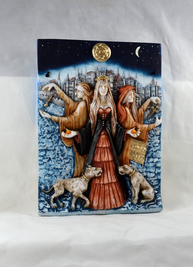 Hecate Magic Witch Goddess Hekate Relief Dark Statue 23 Cm 9 Inches - Etsy