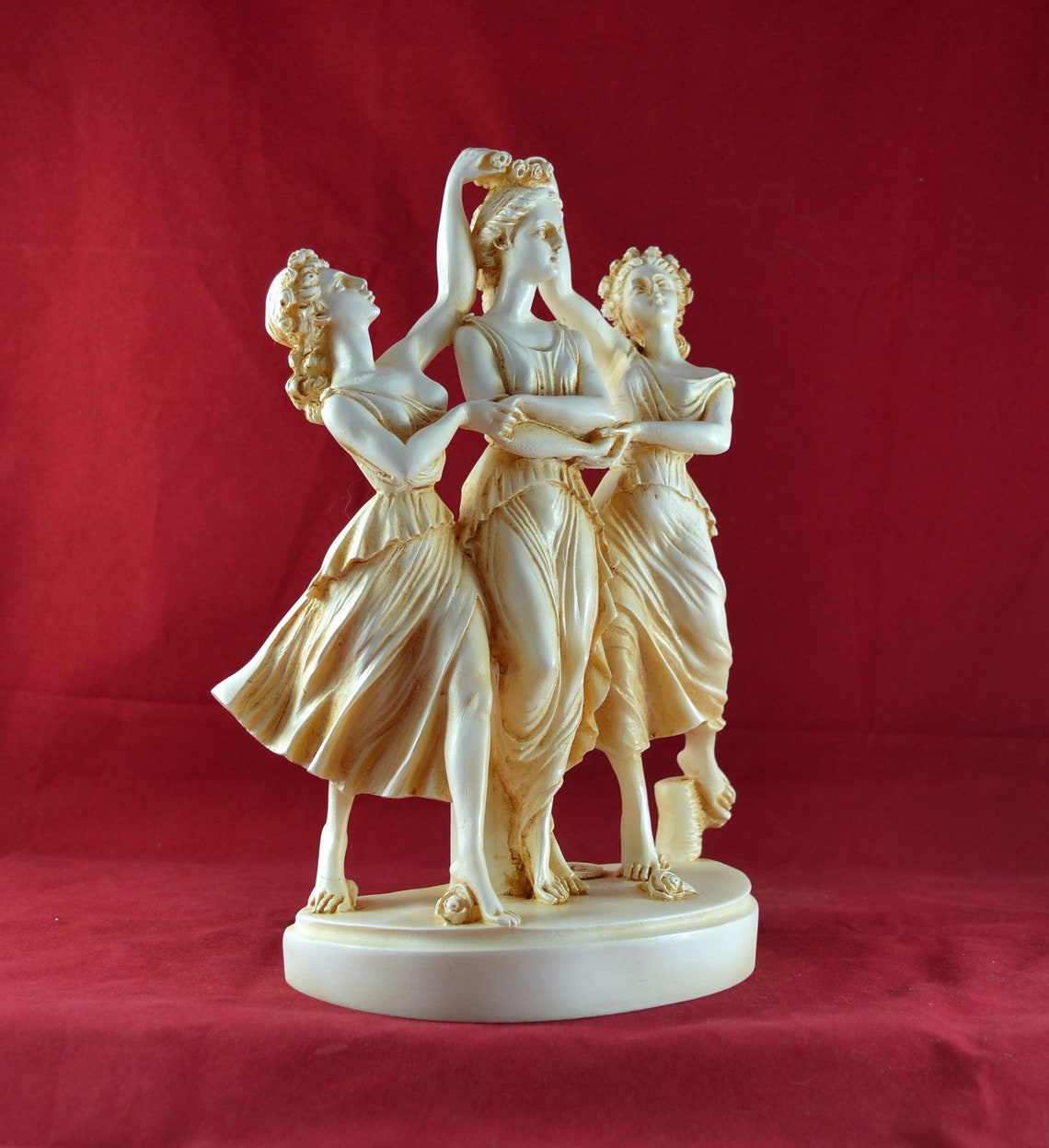 Three Graces Statue Sculpture Figurine Aged Patina Goddess 10 - Etsy UK