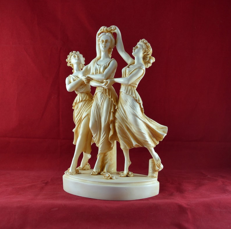 Three Graces Statue Sculpture Figurine Aged Patina Goddess 10 Inches - Etsy