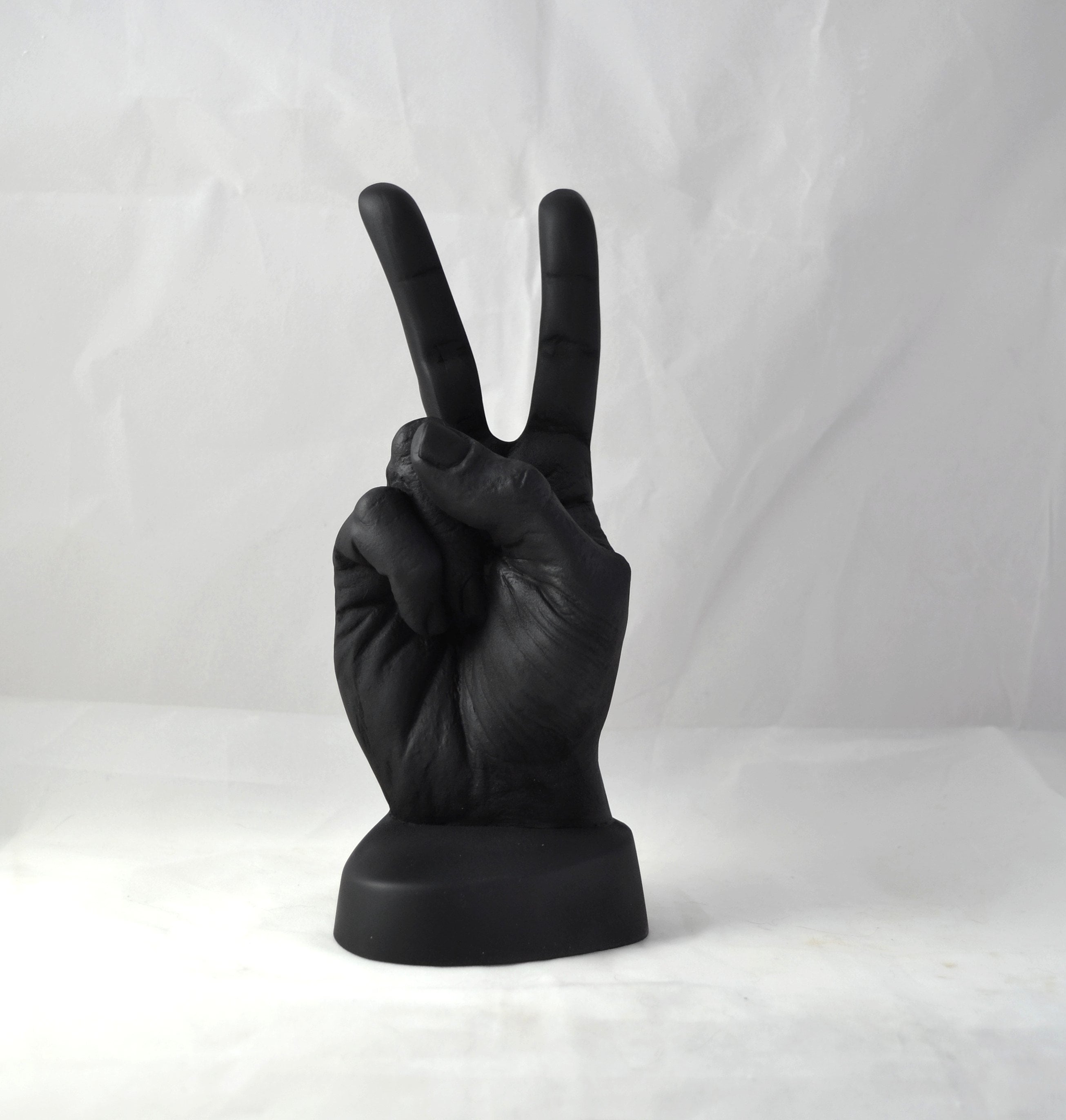 Victory Hand Victory Sign Peace Marble Sculpture Black 20 cm | Etsy