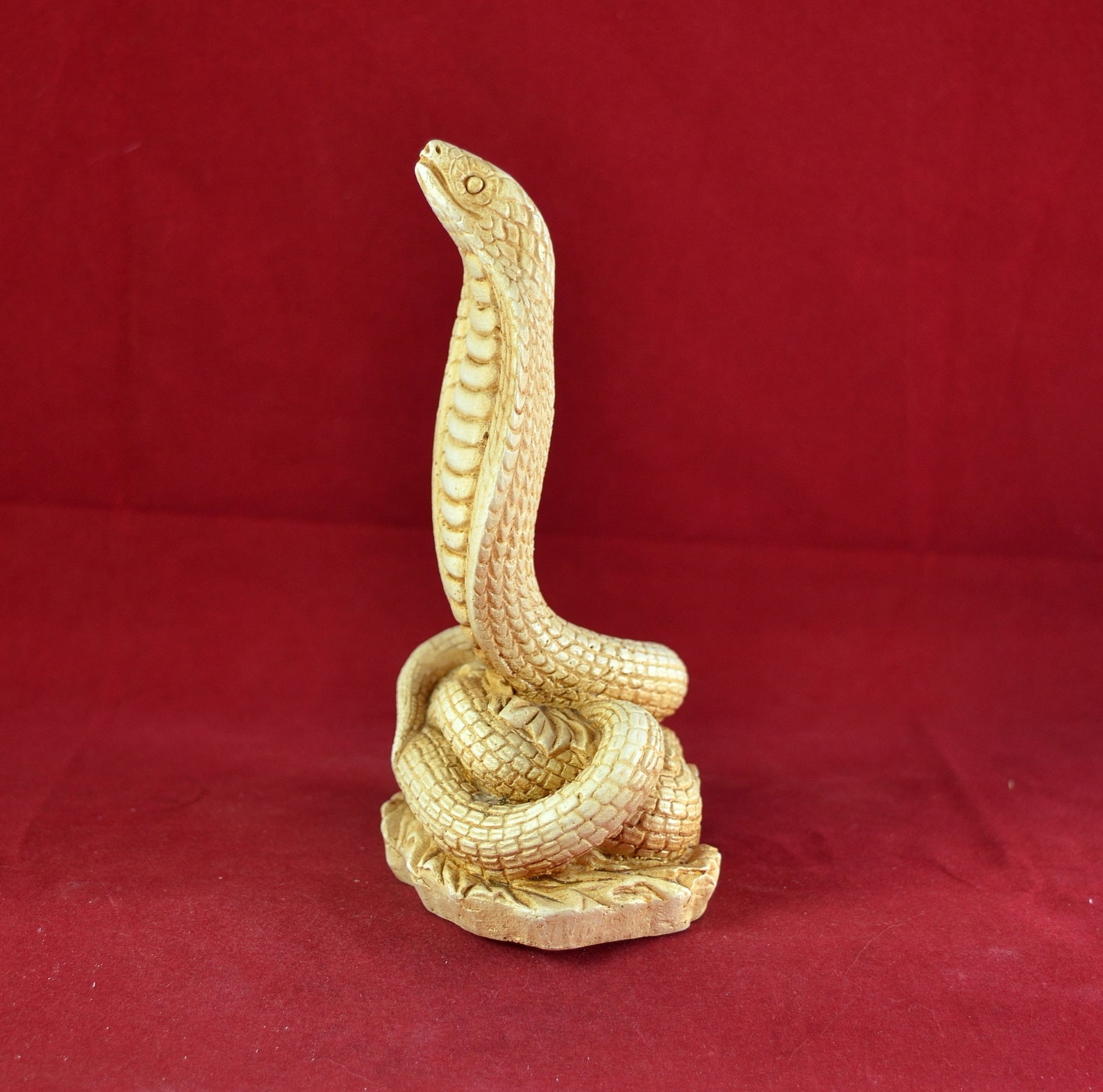 Cobra Snake Sculpture Greek Animal Marble Statue Aged Patina 13 Cm - 5. ...