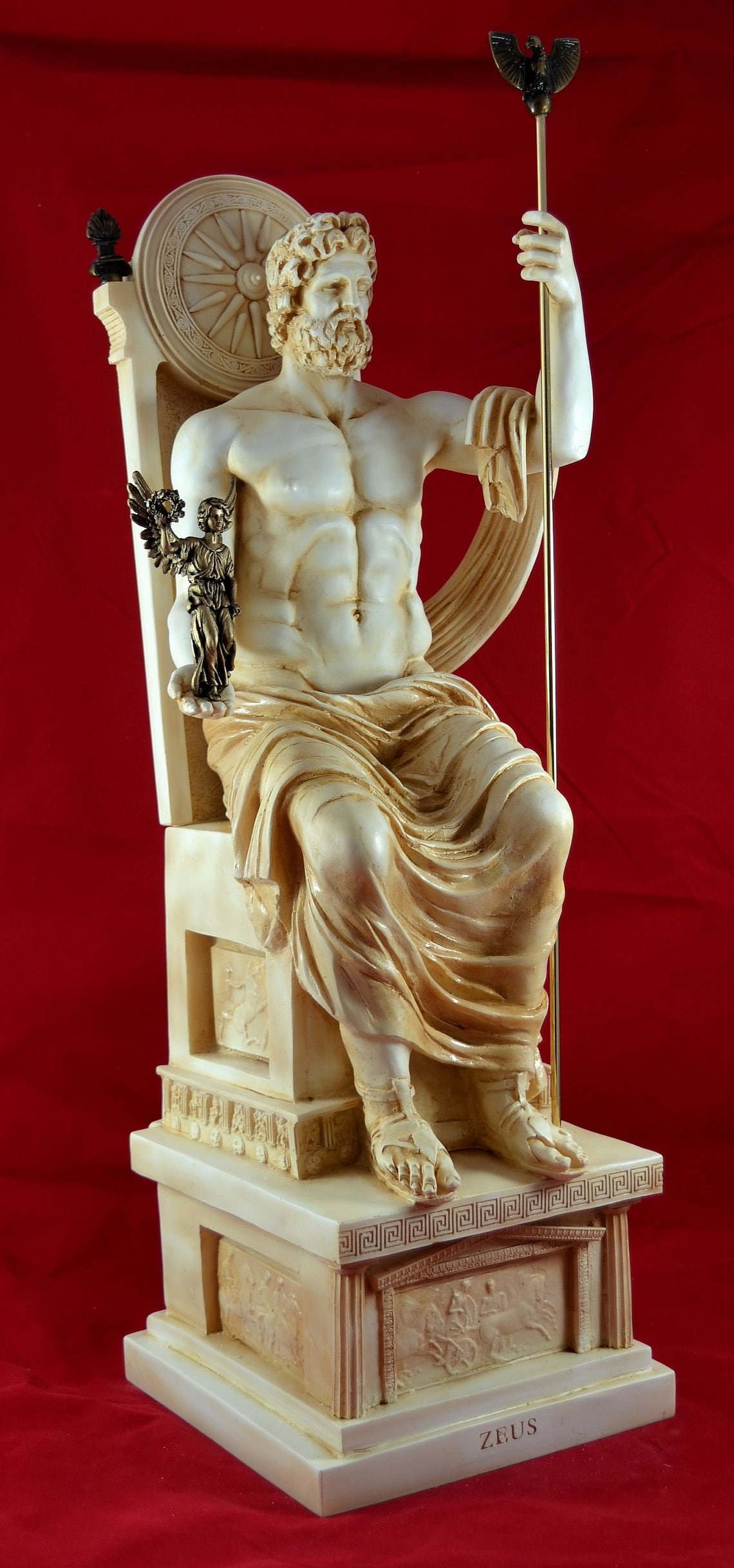 Zeus the Greatest Sculpture Statue Greek BIG SIZE Patina | Etsy