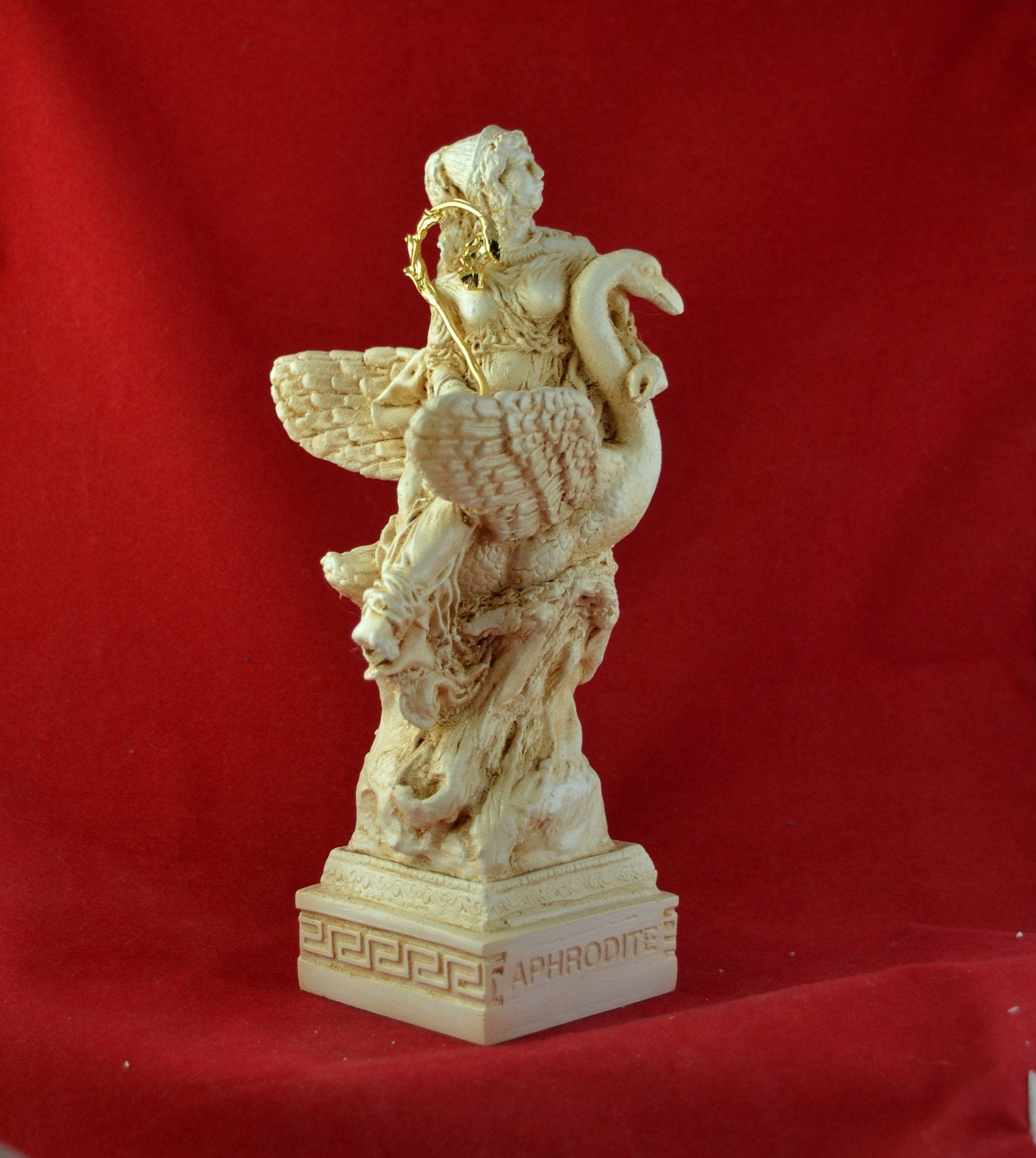 Aphrodite and Swan Greek Statue Love Beauty Goddess Aged Patina NEW 16 ...