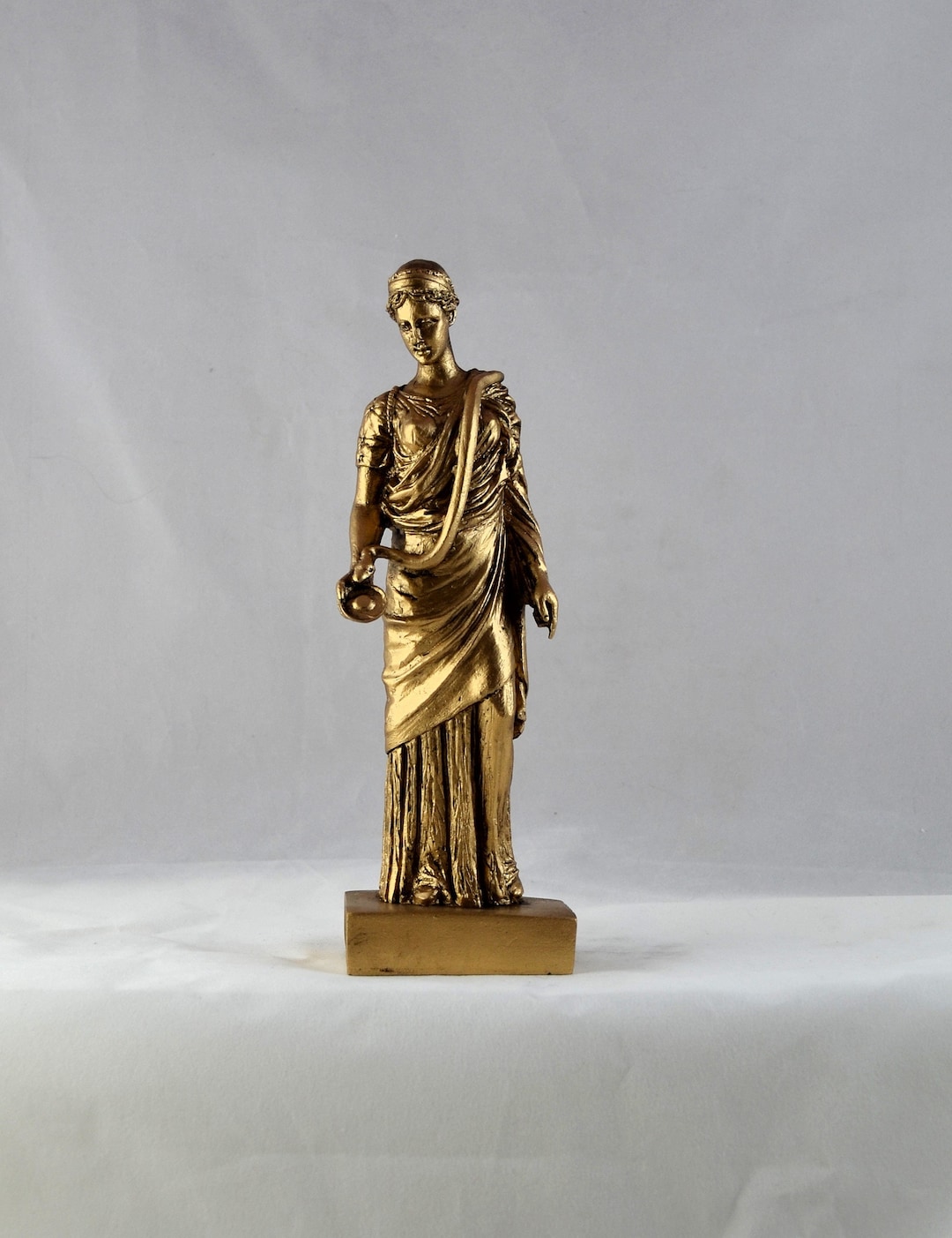 Hygieia Hygeia Statue Goddess of Health Gold Patina 20 Cm 7.9 Inches - Etsy