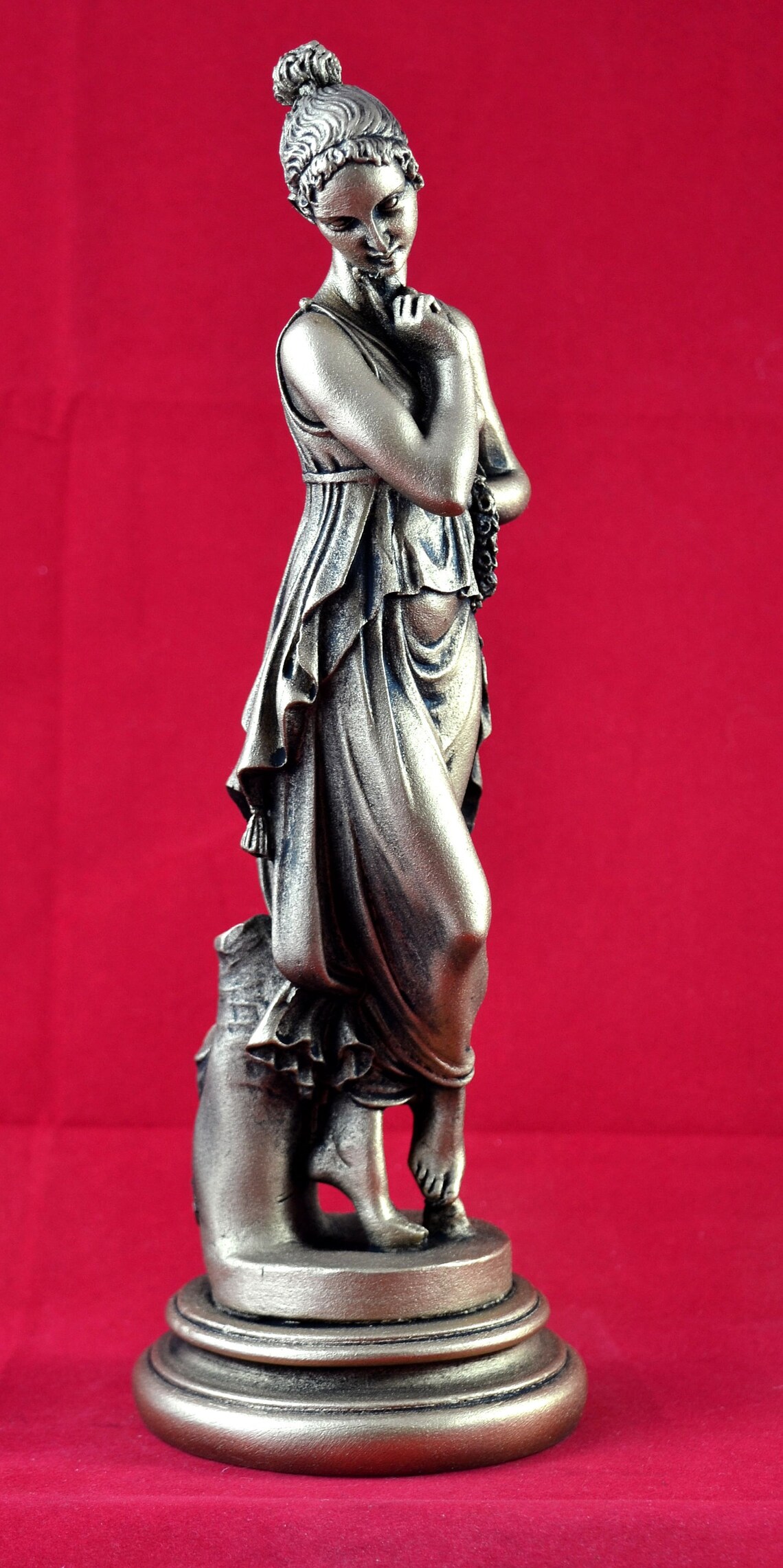 Persephone Goddess Queen of the Underworld Gold Patina Greek Statue 10 ...