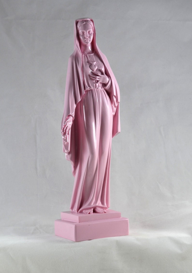 Virgin Mary Mother of JESUS Madonna Pink Statue 27 Cm (10,7 Inches) - Etsy