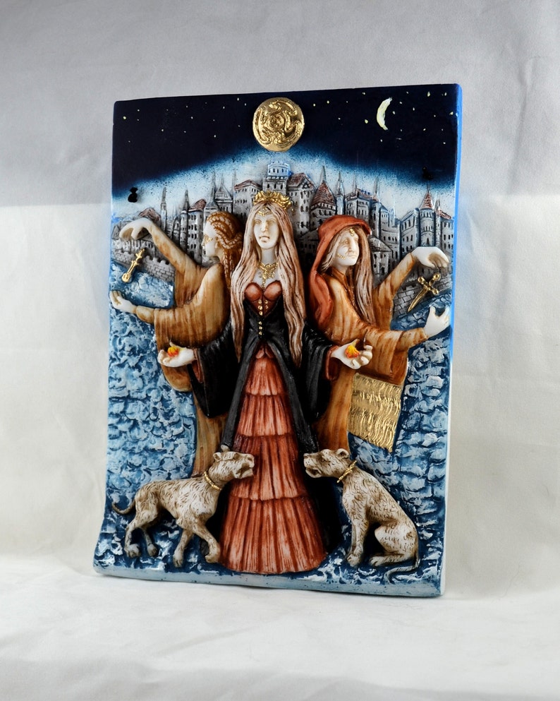 Hecate Magic Witch Goddess Hekate Relief Dark Statue 23 Cm 9 Inches - Etsy