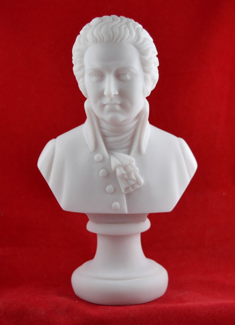 Mozart Bust Greek Statue White 16 Cm 63 Inches NEW Free - Etsy