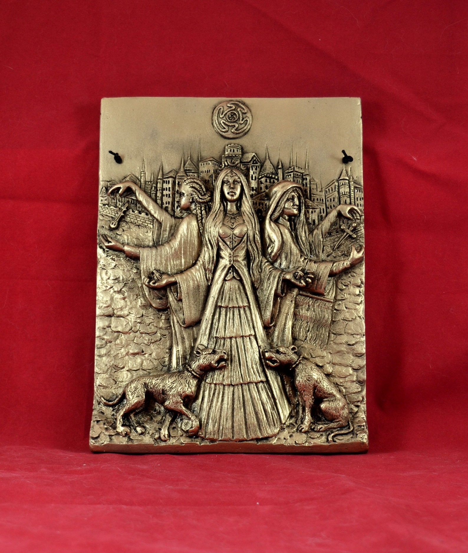 Hecate Gold Magic Witch Goddess Hekate Relief Statue 23 Cm 9 - Etsy