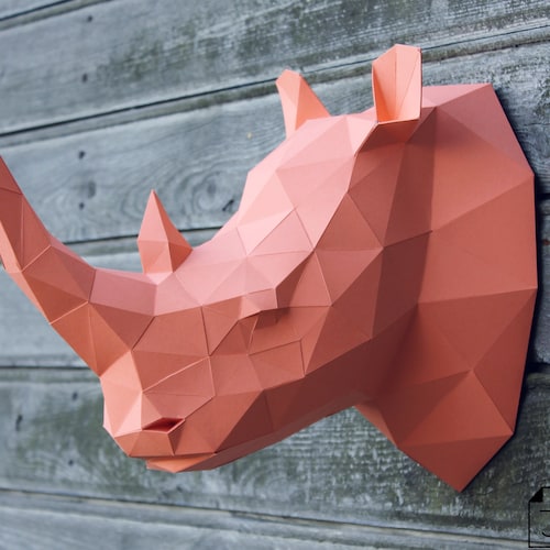 Bison Head Paper Craft Digital Template Origami PDF | Etsy
