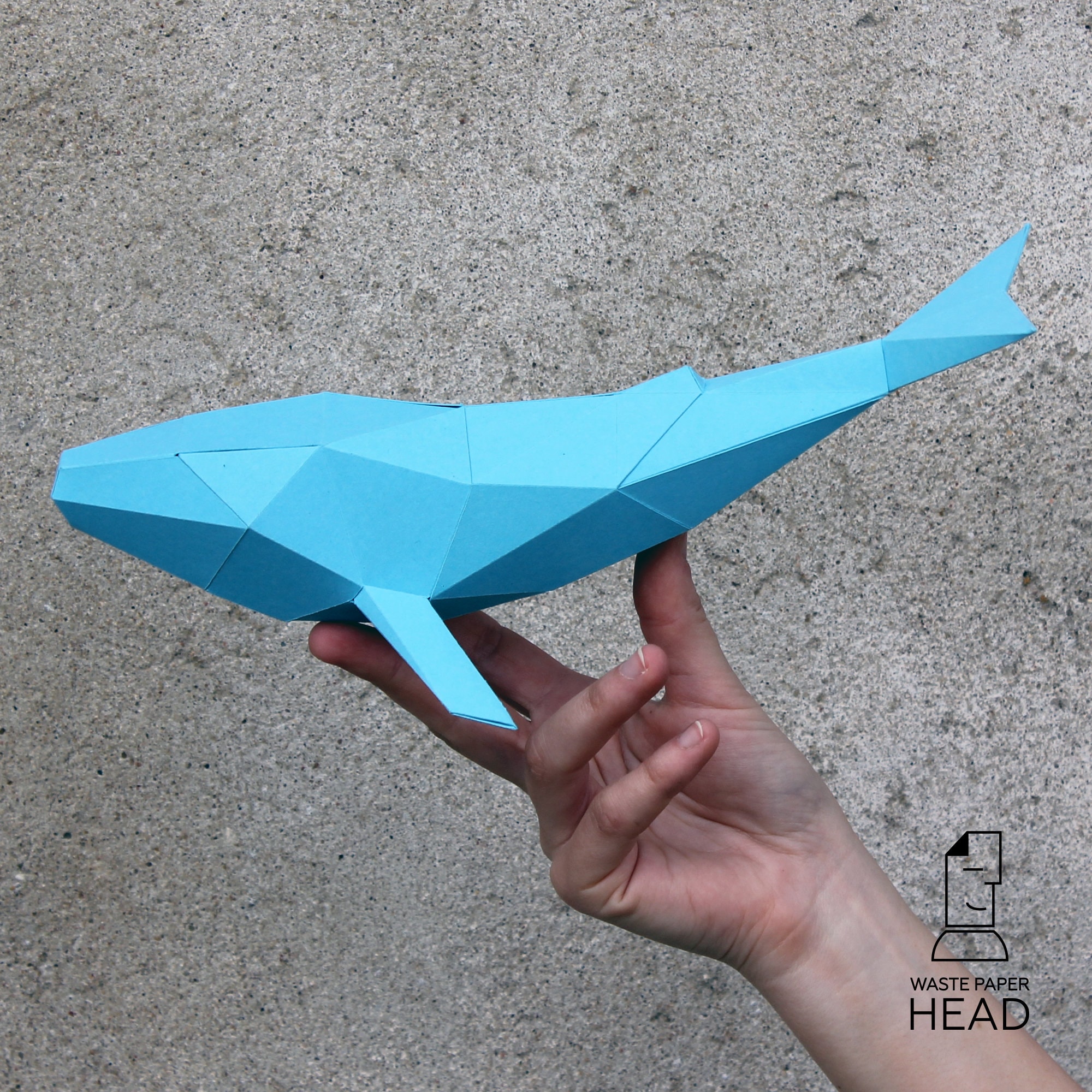 Papercraft WHALE 3 printable digital DIY template | Etsy