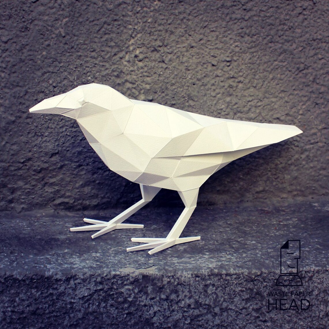 Papercraft raven printable DIY template | Etsy