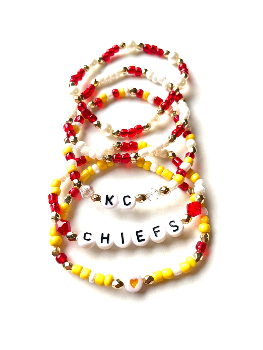 KC Chiefs Friendship Stacking Bracelet Kansas City Chiefs Travis Kelce ...