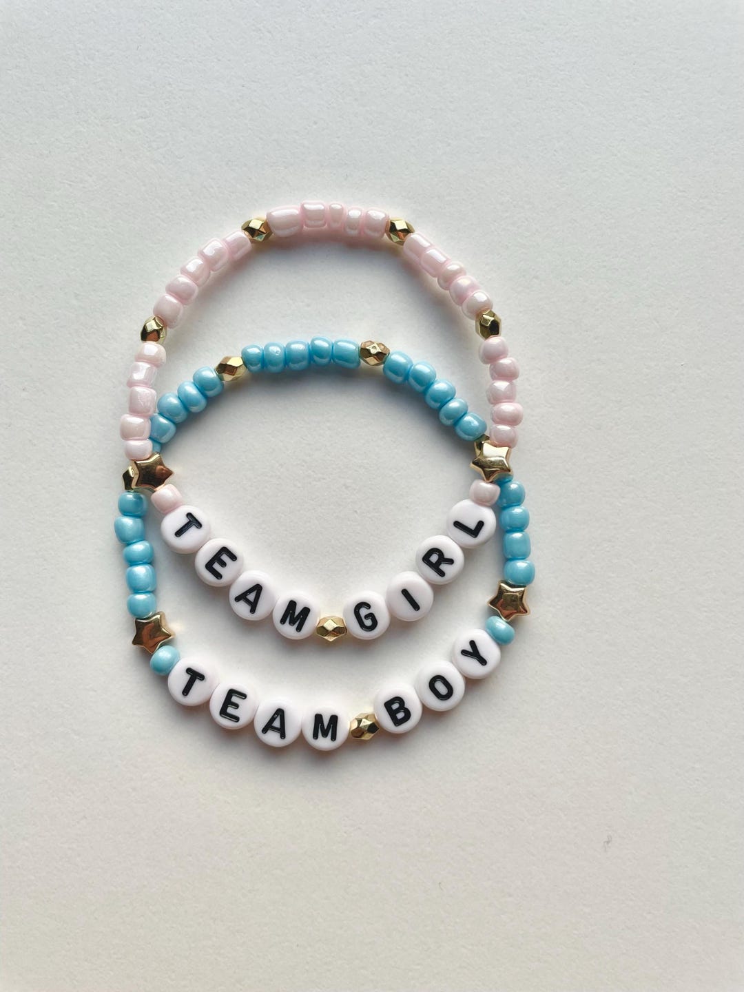 Gender Reveal Friendship Bracelets Team Boy Team Girl Baby Shower Party ...