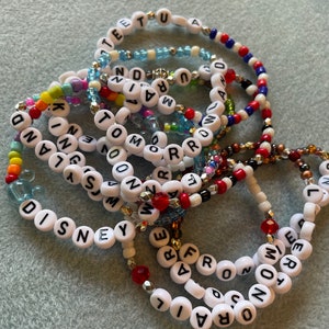 10 Pack Assorted Disney Inspired Themed Friendship Bracelets Stacker— Cast Member Appreciation ...