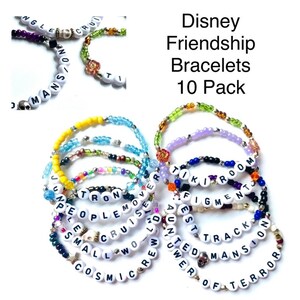 10 Pack Assorted Disney Inspired Themed Friendship Bracelets — Cast Member Appreciation Gifts ...