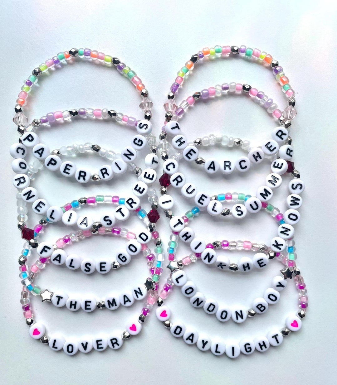 Lover Eras Friendship Bracelets Album Inspired Tour Gifts 5 Pack - Etsy