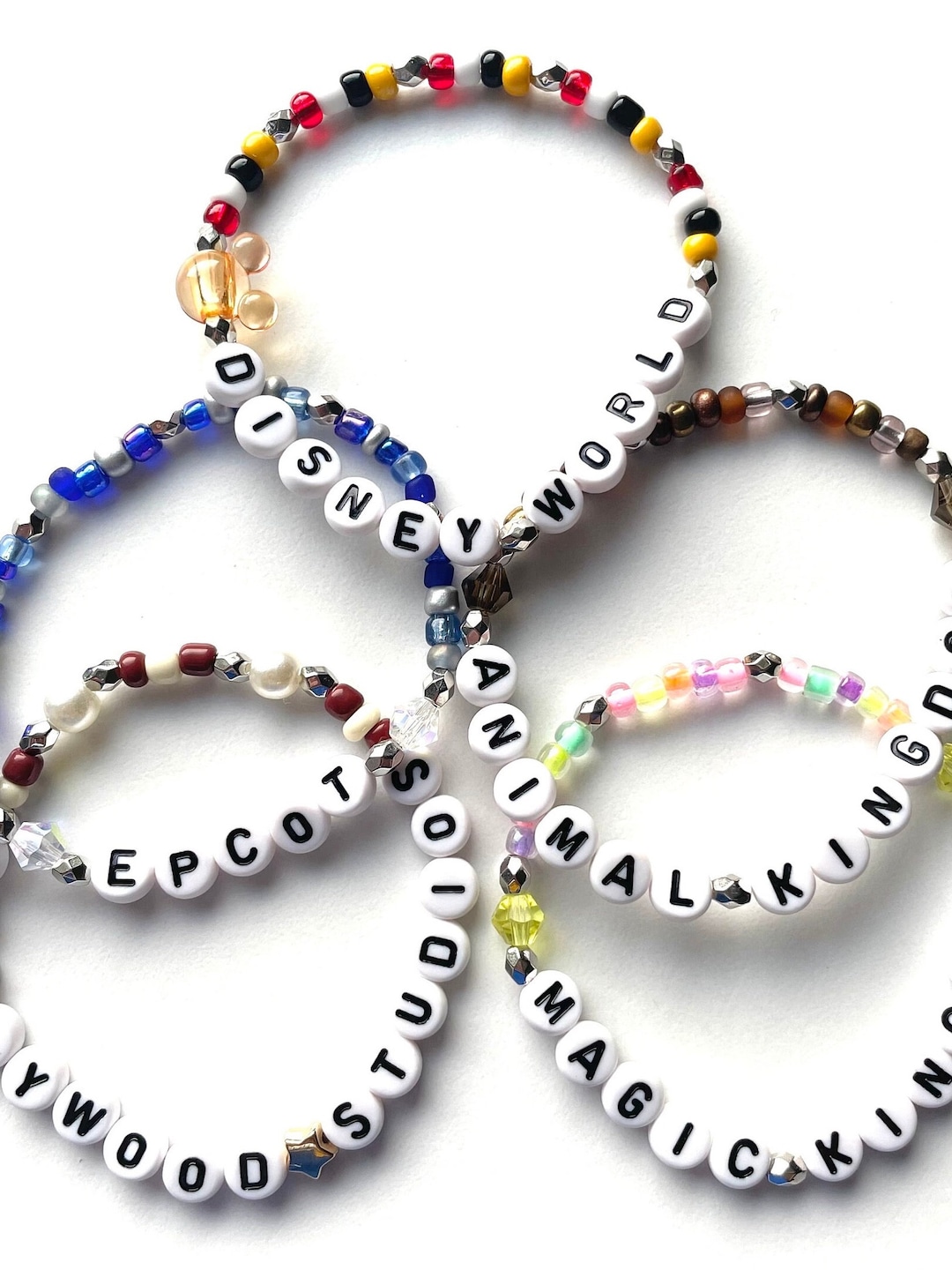 5 Pack Walt Disney World Parks Friendship Bracelets — Cast Member Gifts — Trading — Magic ...