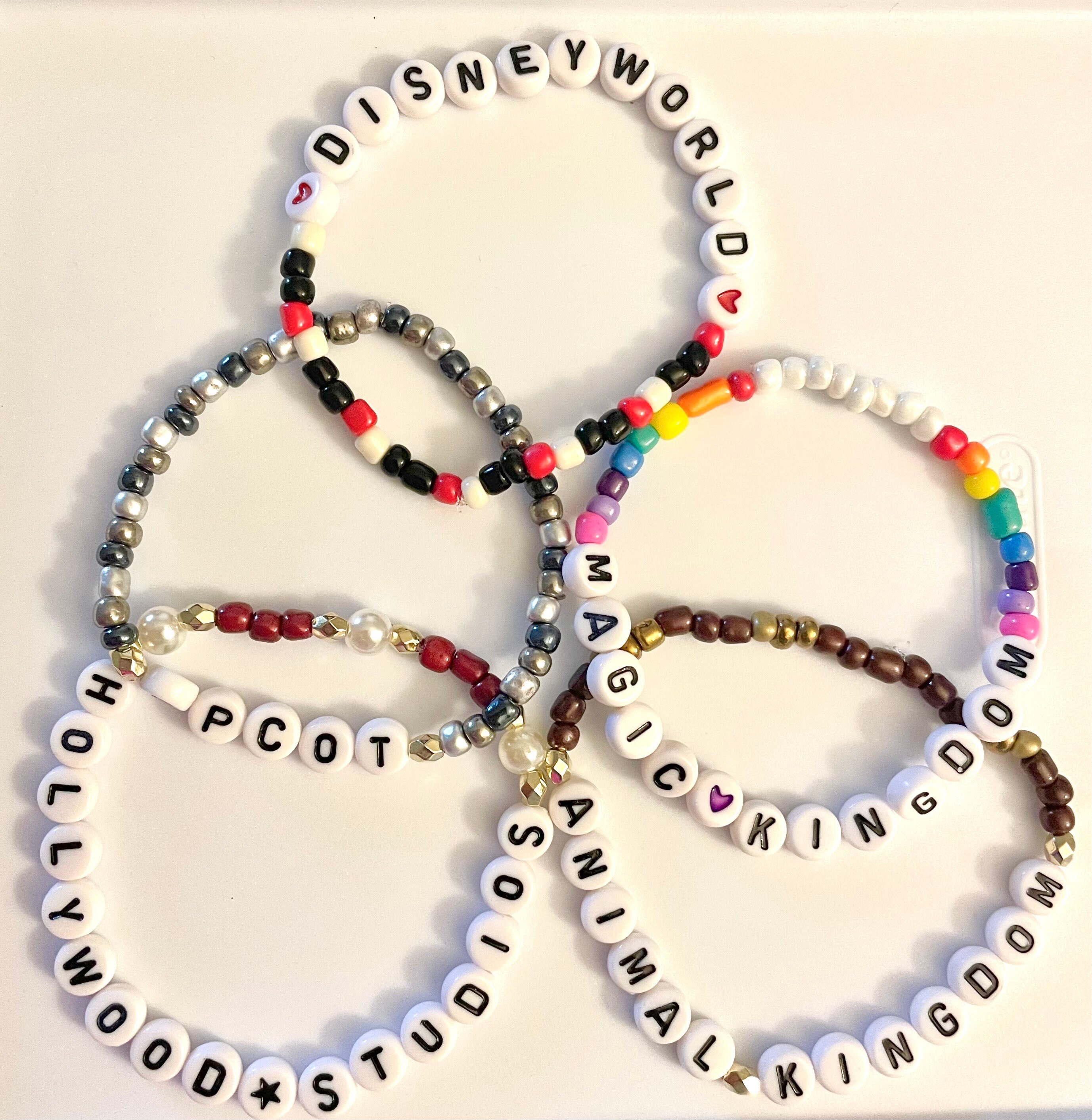 5 Pack Walt Disney World Parks Friendship Bracelets Cast - Etsy