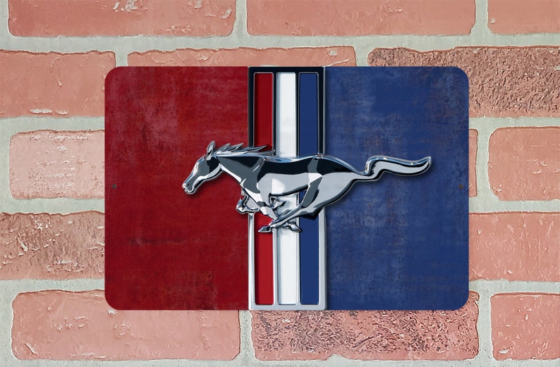 Vintage Metal Sign Reproduction Mustang Sign Man Cave She - Etsy