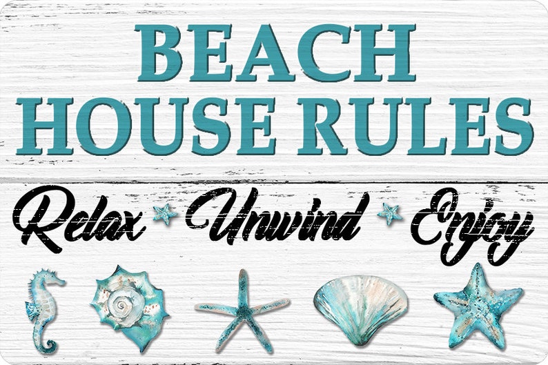 Cute Vintage Beach Signs for the Beach House Several Designs - Etsy Canada