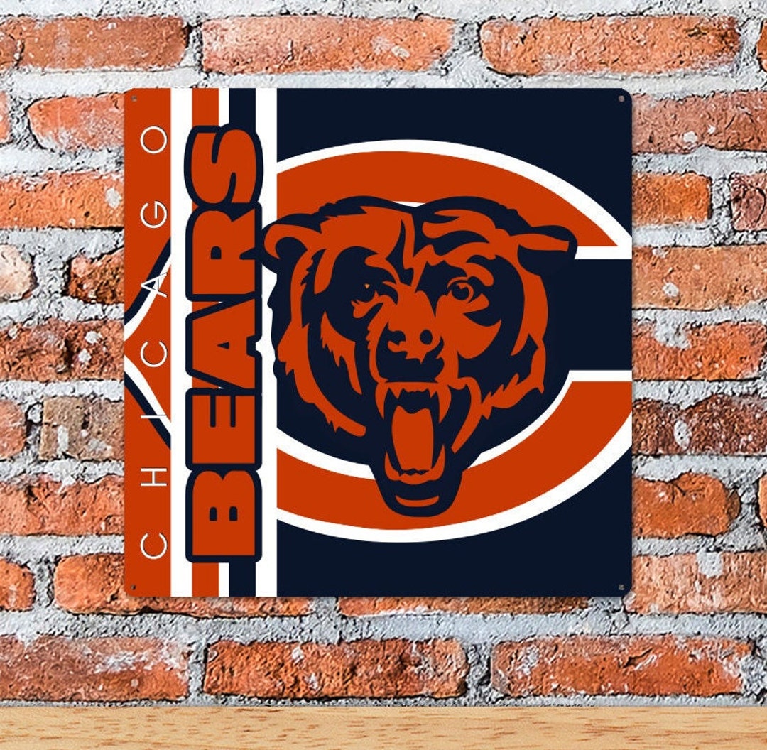 12" X 12" Chicago Bears Aluminum Sign - Bar, Man Cave, or She-shed ...