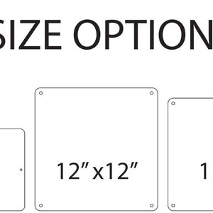 Several Sizes to Choose From - Aluminum Metal Sign Reproduction Black ...