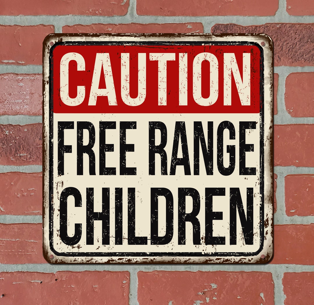 12" X 12" Vintage Free Range Children Aluminum Sign - Free Shipping! - Etsy
