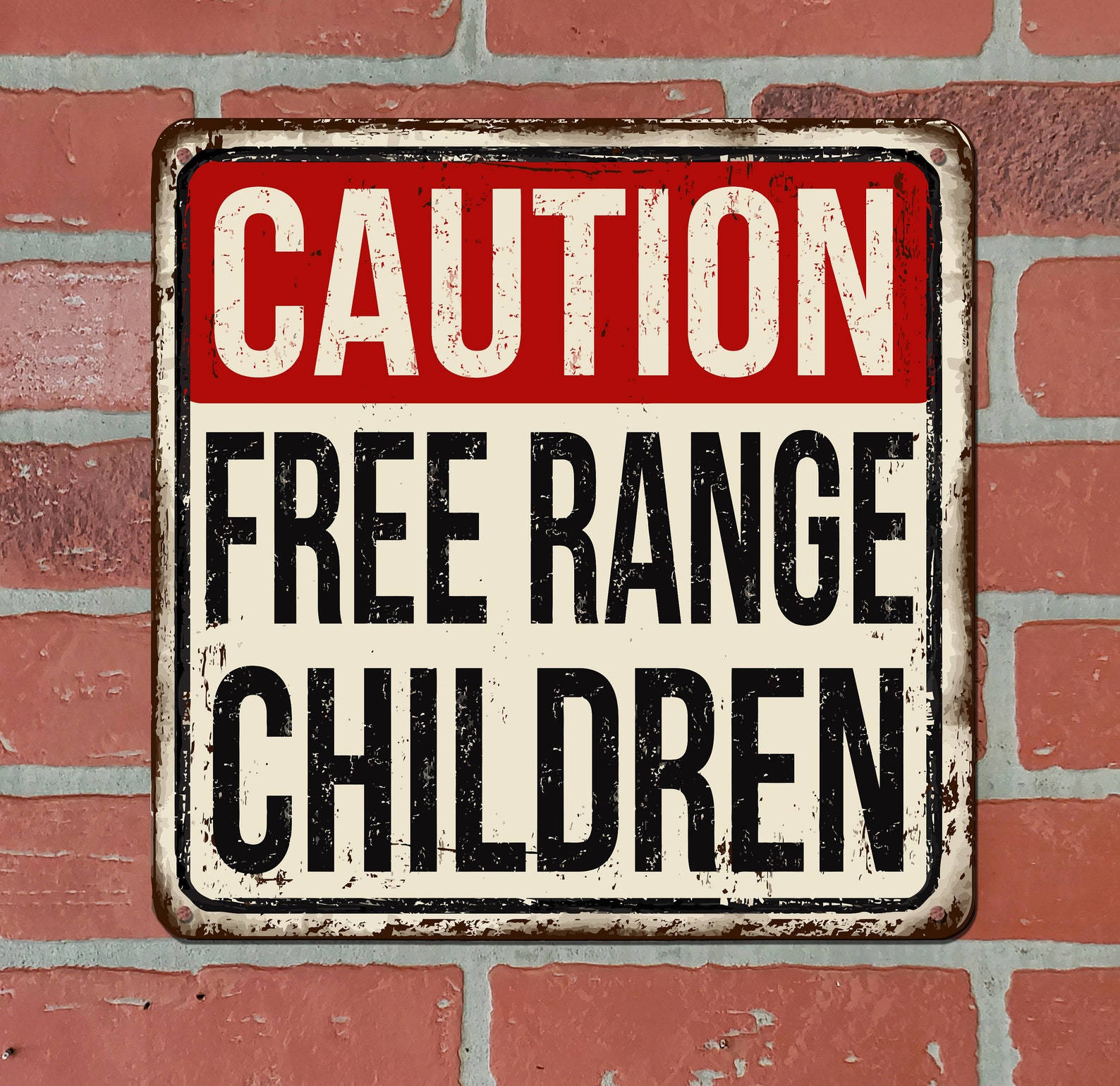 12 X 12 Vintage Free Range Children Aluminum Sign - Etsy