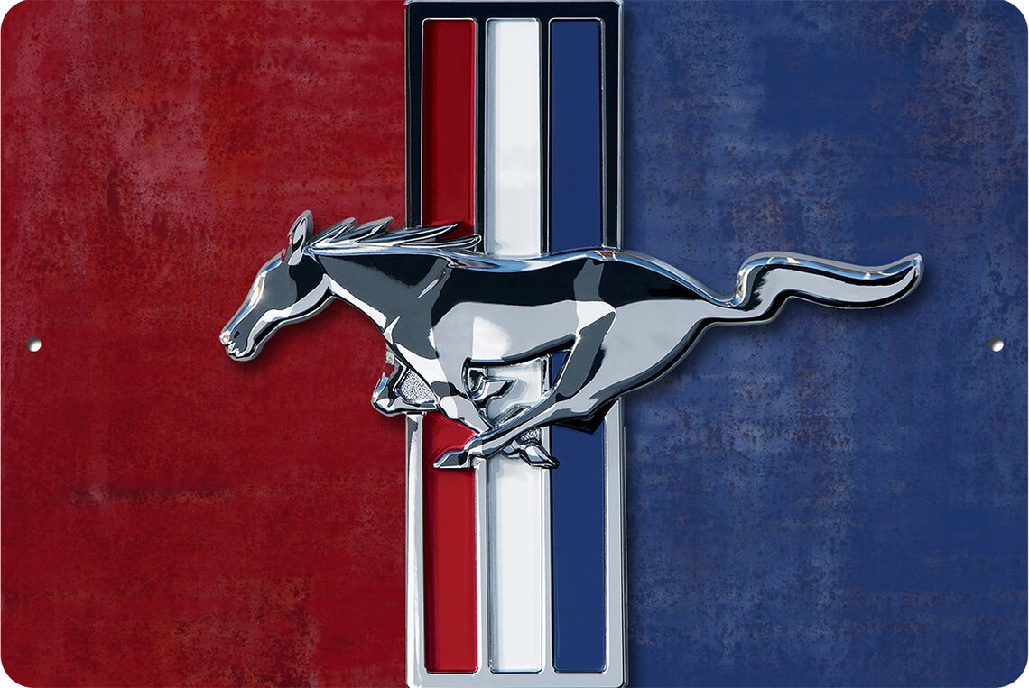 Vintage Metal Sign Reproduction Mustang Sign Man Cave She | Etsy