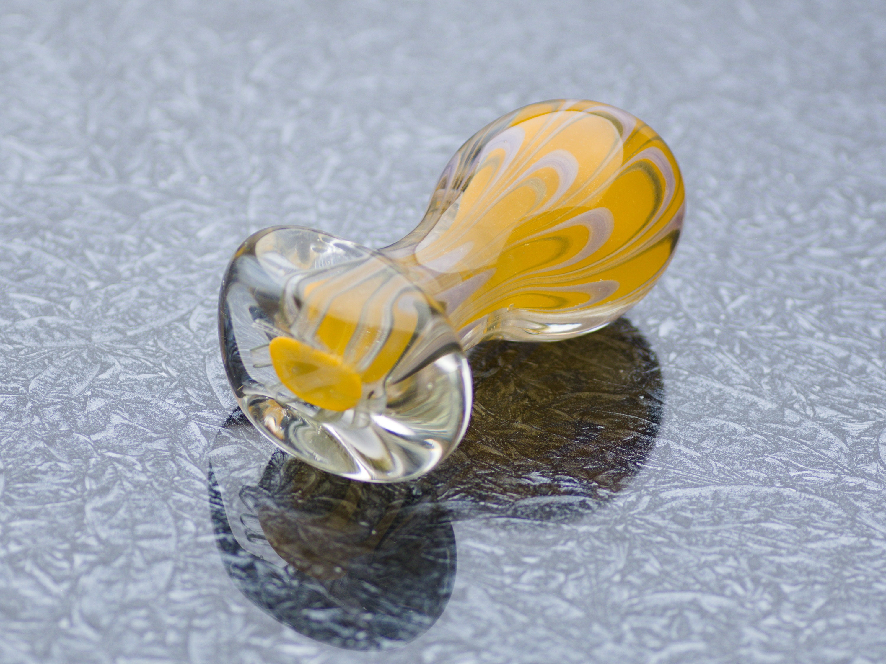 Glass Anal Plug - Goldenrod XL