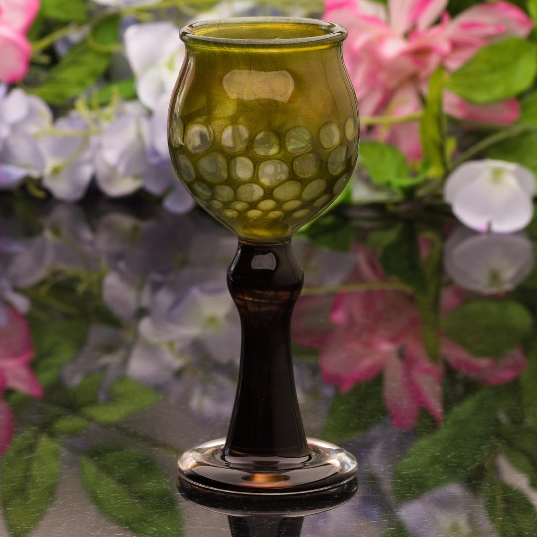 Art Glass Goblet - Pot O' Gold - Etsy