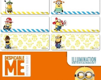 Minions labels | Etsy