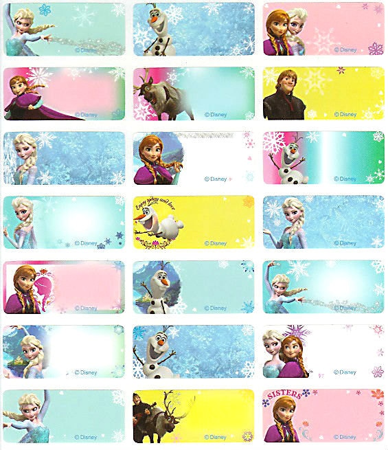 48/96 Frozen Personalised Name Label Stickers - Medium (30*13mm ...