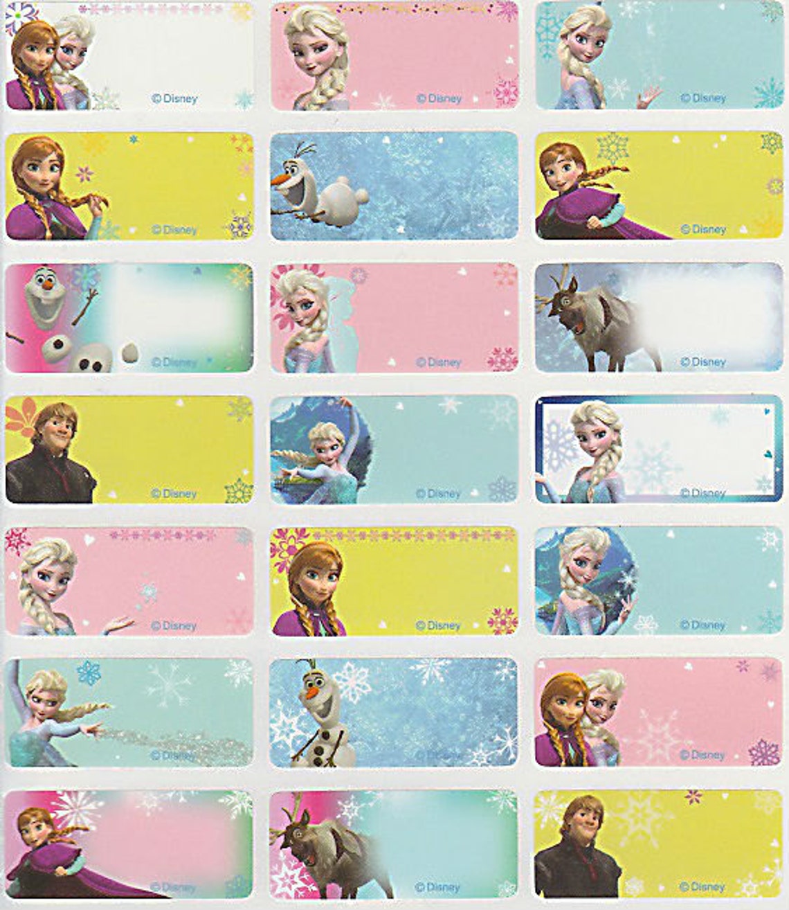 48/96 Frozen Personalised Name Label Stickers - Medium (30*13mm ...