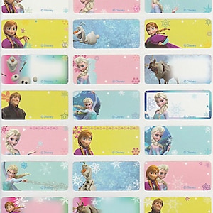 48/96 Frozen Personalised Name Label Stickers - Medium (30*13mm ...