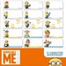 48/96 Minions Personalised Name Label Stickers - Medium (30*13mm ...