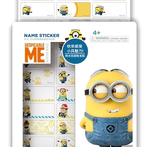 48/96 Minions Personalised Name Label Stickers - Medium (30*13mm ...