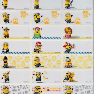 48/96 Minions Personalised Name Label Stickers - Medium (30*13mm ...