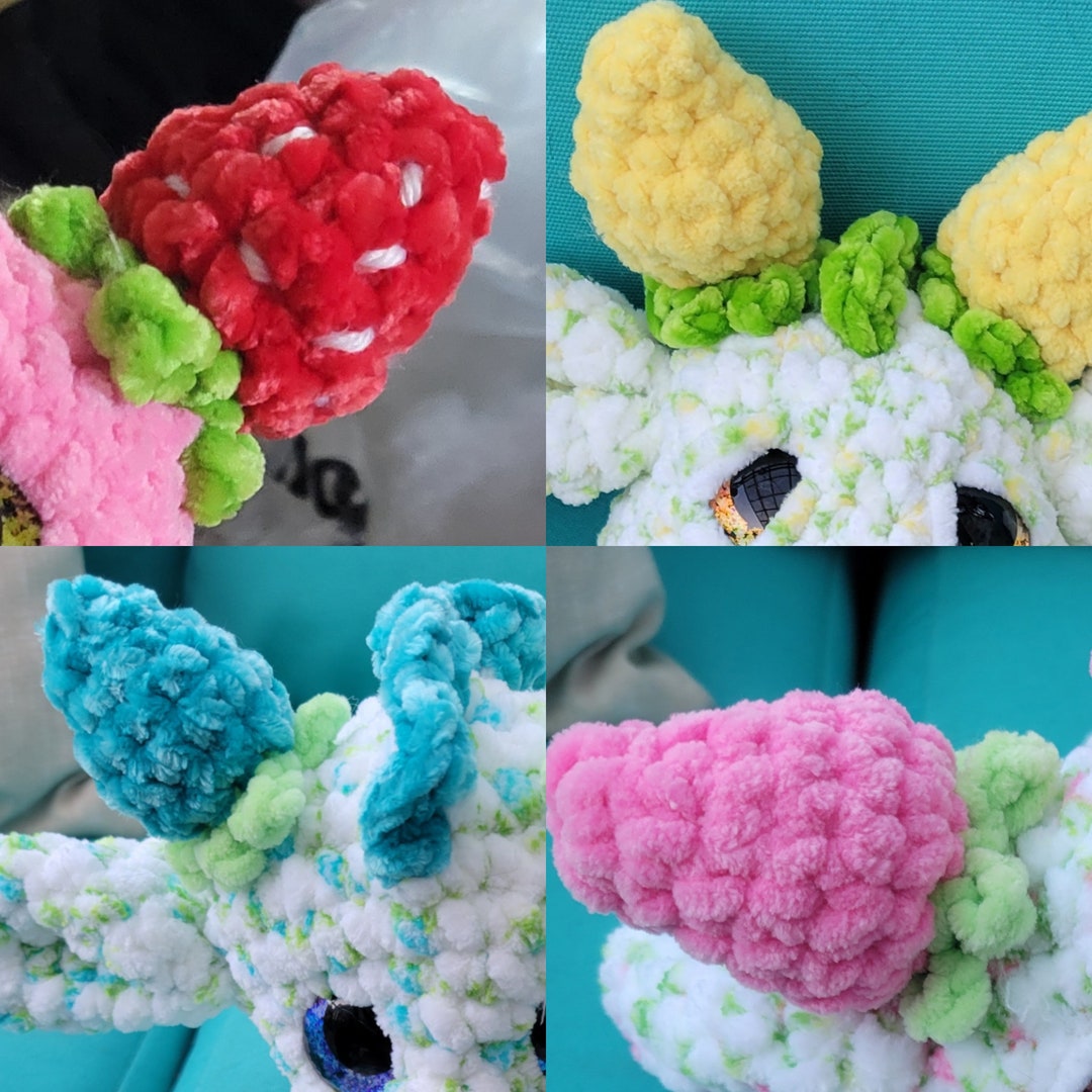 DIGITAL DOWNLOAD: Crochet Strawberry / Raspberry Horns Pattern ...