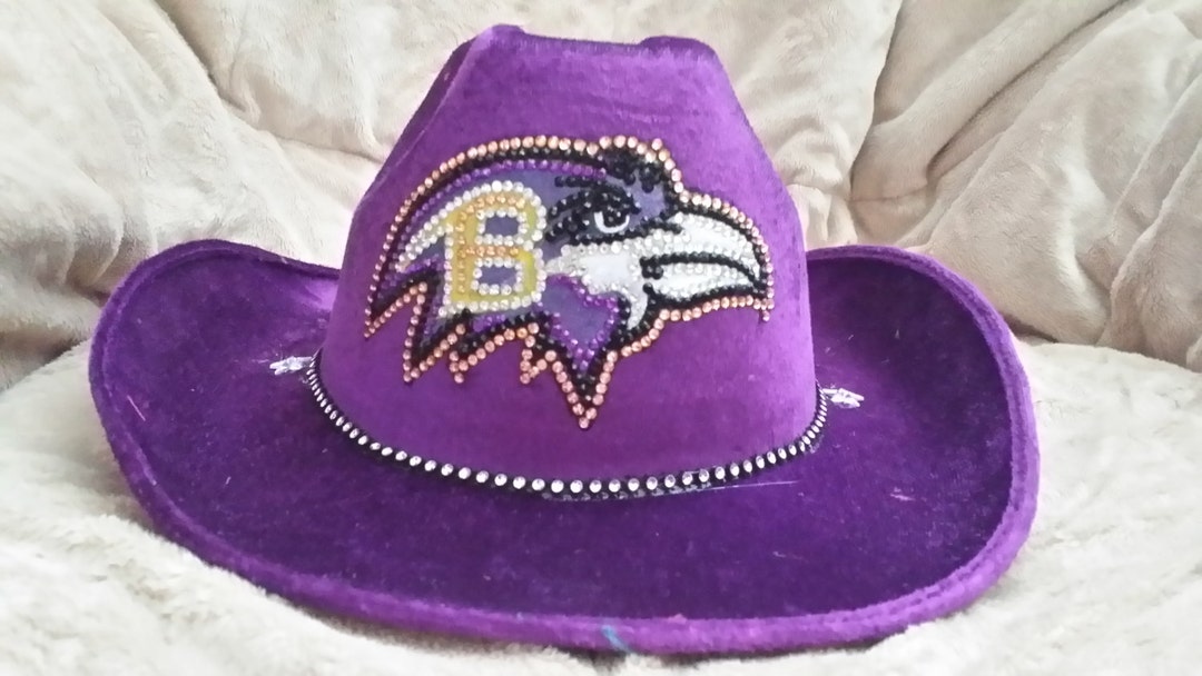 NFL-RAVENS Sparkle and Bling Cowboy Hat - Etsy