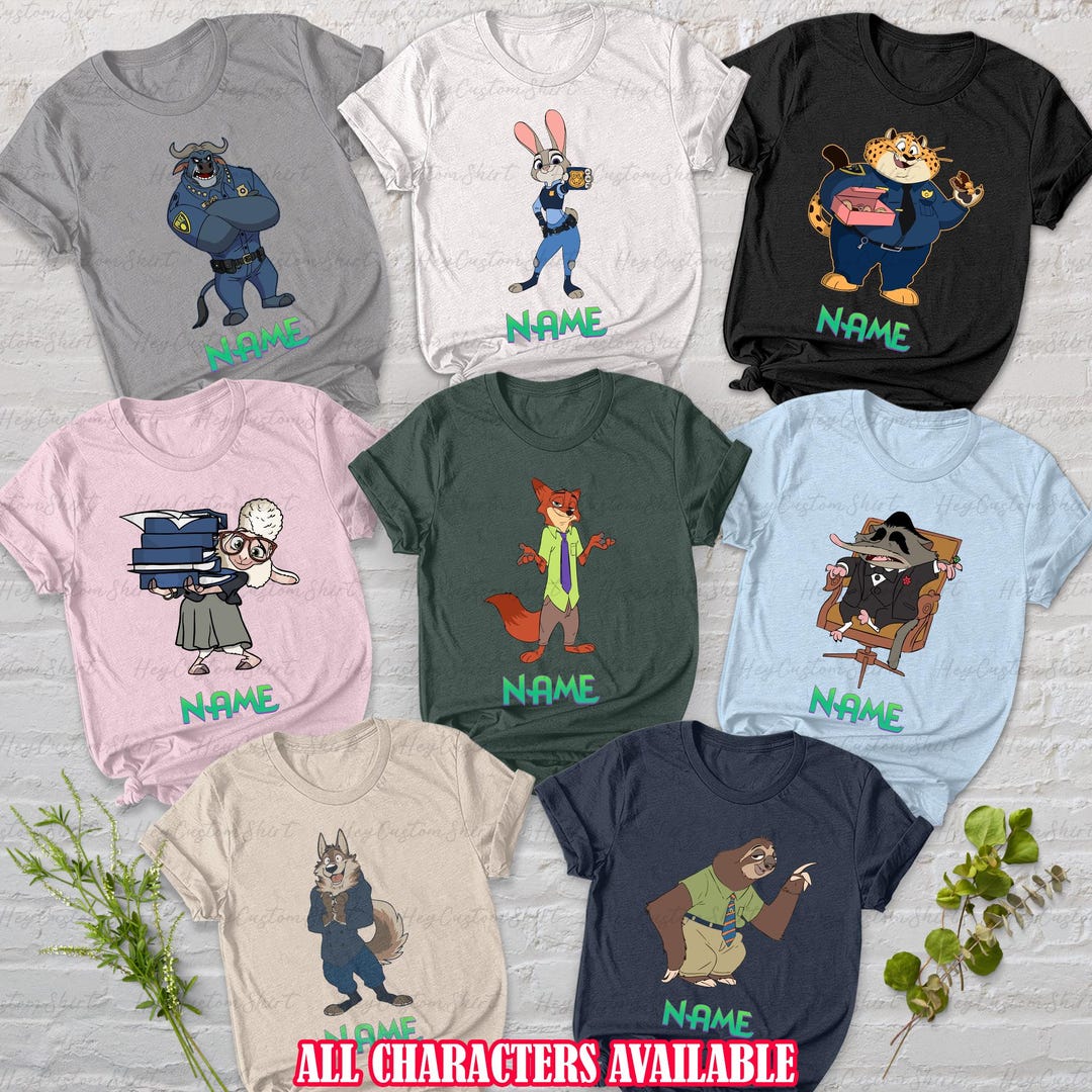 Zootopia Team Custom Shirt, Pixar Zootopia Movie Shirt, Zootopia ...