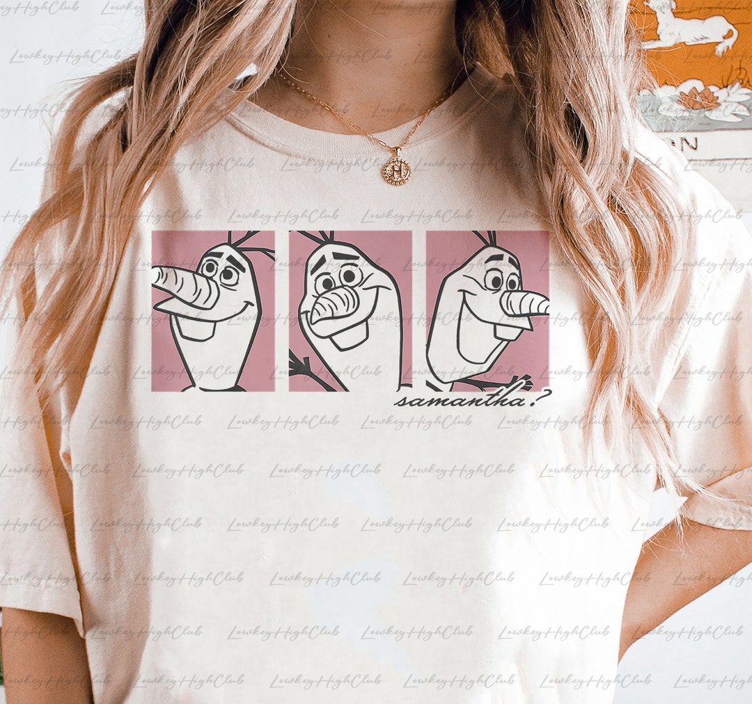 Olaf Samantha Panels Disney Shirt, Disney Frozen Olaf Merch, Disney ...