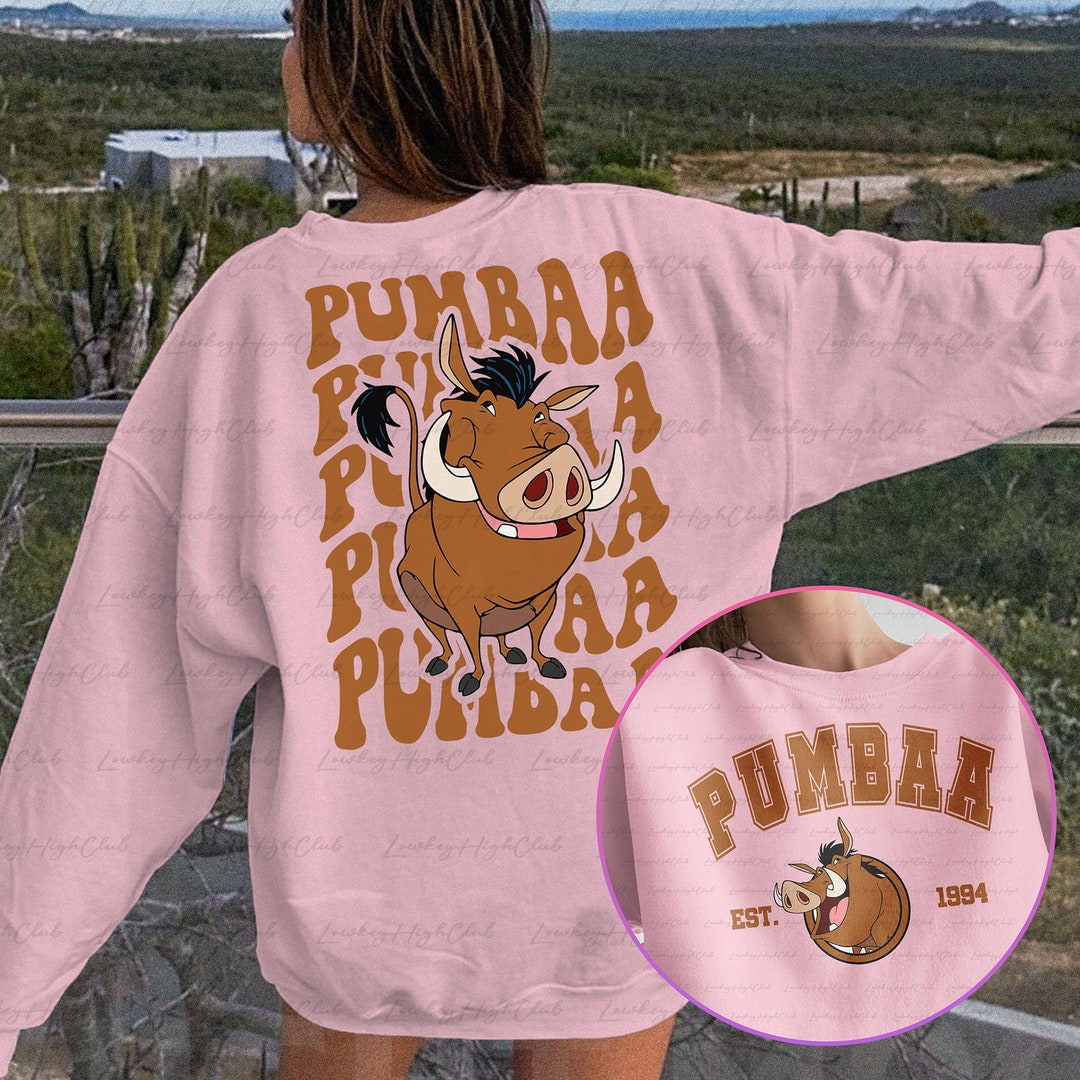 Disney Pumbaa Lion King 2 Sided Sweatshirt, Lion King Characters ...