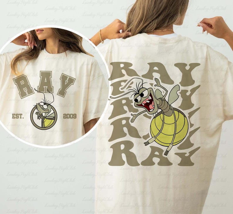 Disney Ray Firefly Tiana 2 Sided Shirt, Princess and the Frog Shirt ...