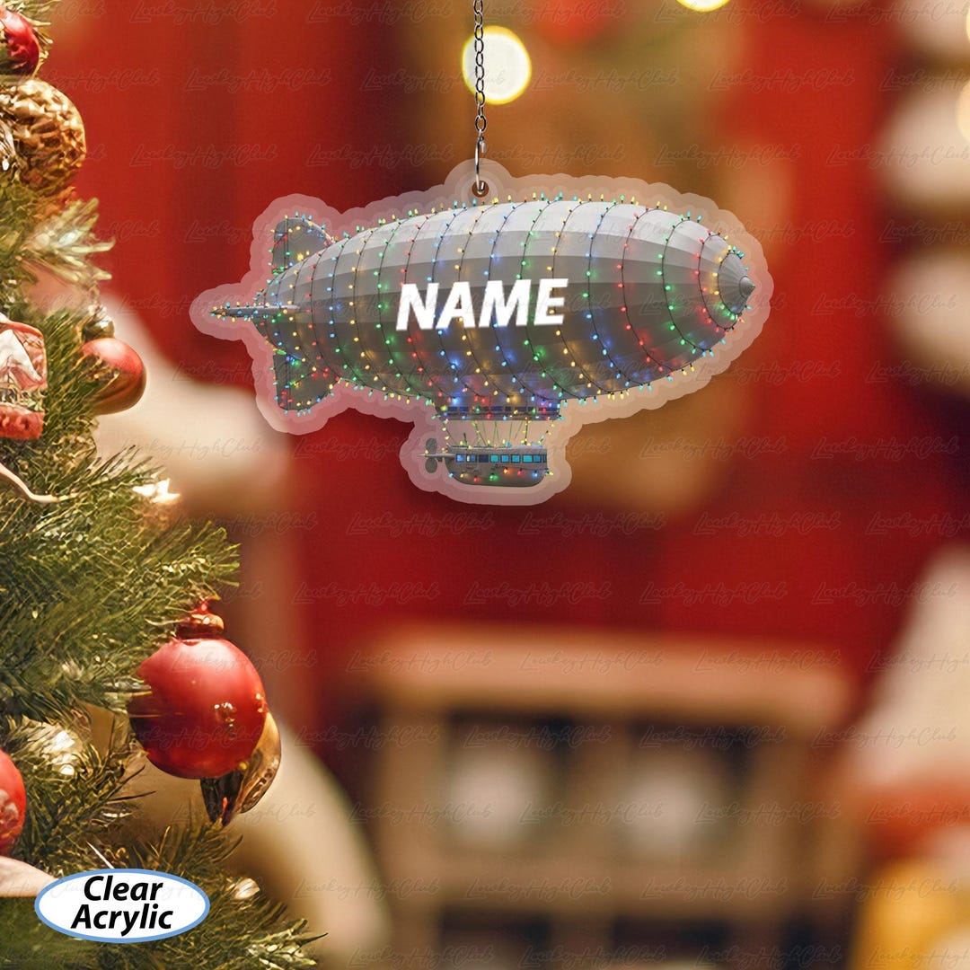 Personalized Flying Airship Holiday Ornament, Hot Airship Ornament for ...